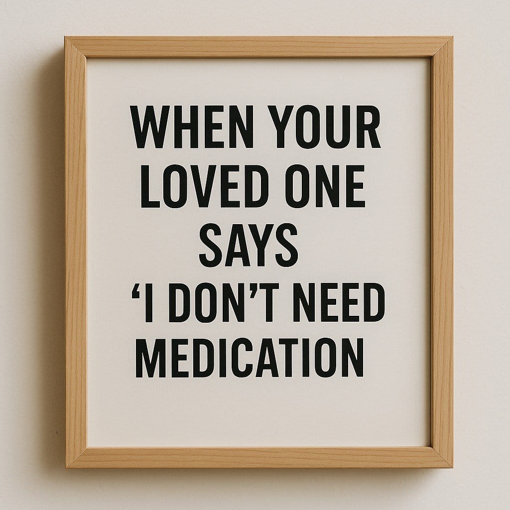 When your loved one says ‘I don’t need medication’: Navigating refusal ...